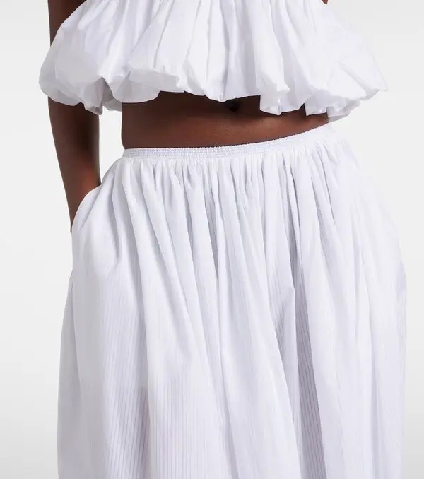Alaïa Striped Cotton Poplin Balloon Pants