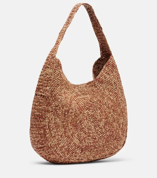 Stella McCartney Logo Raffia Shoulder Bag