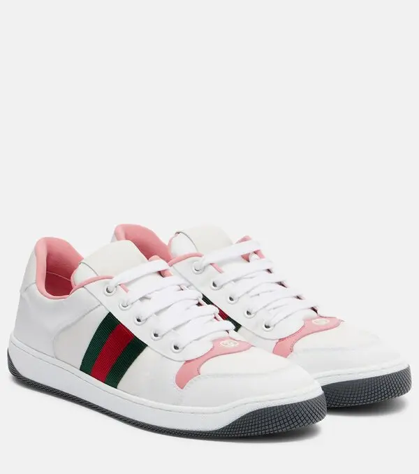 Gucci Screener Leather-trimmed Sneakers - Multicoloured