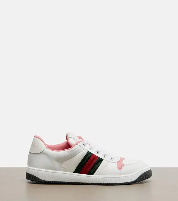 Gucci Screener Leather-trimmed Sneakers - Multicoloured