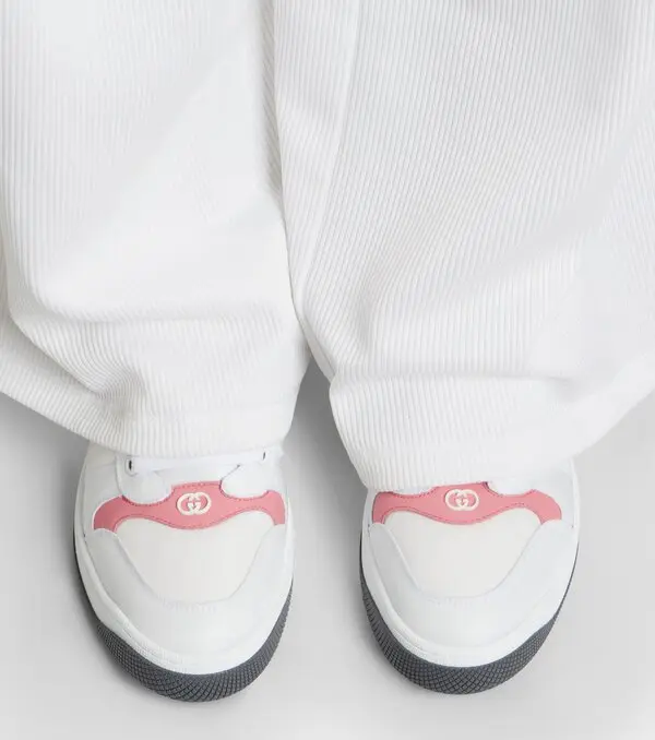 Gucci Screener Leather-trimmed Sneakers - Multicoloured