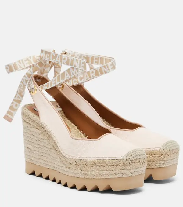 Stella McCartney Gaia Espadrille Wedges - Pink