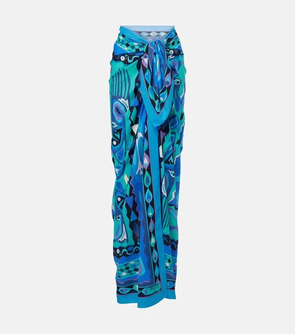 Emilio Pucci Angoli Cotton Cover-up - Blue
