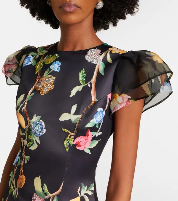 LEO LIN Sofia Embellished Floral Maxi Dress