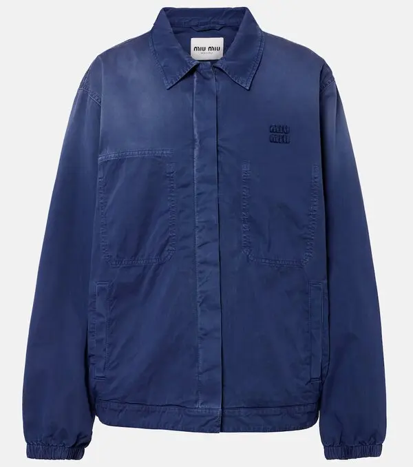 Miu Miu Cotton Twill Blouson Jacket