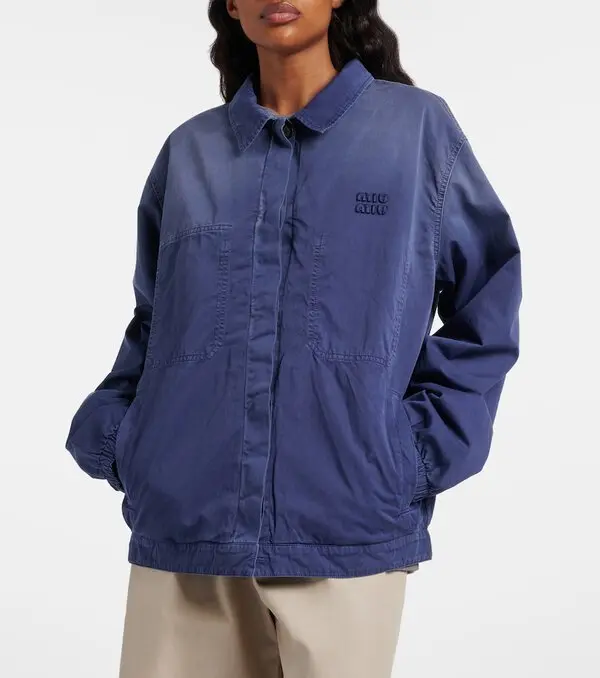Miu Miu Cotton Twill Blouson Jacket