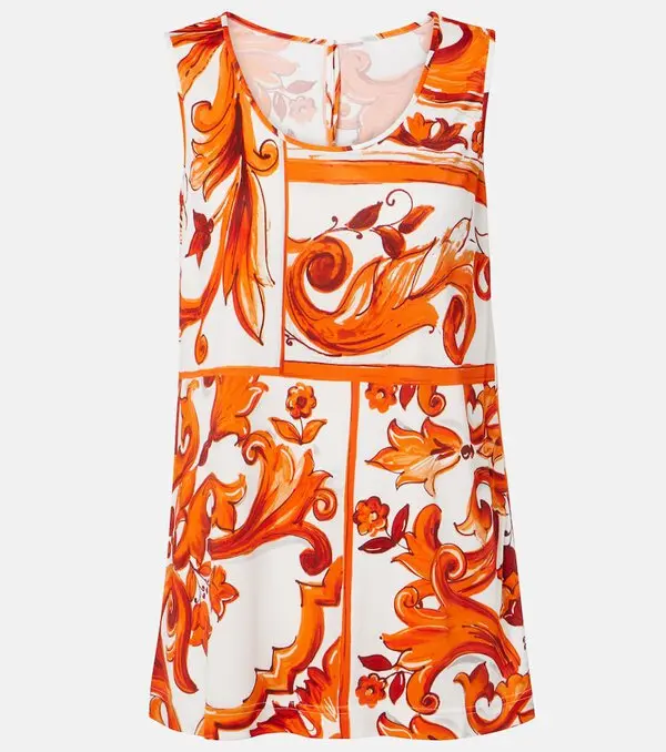 Dolce & Gabbana Majolica Print Tank Top