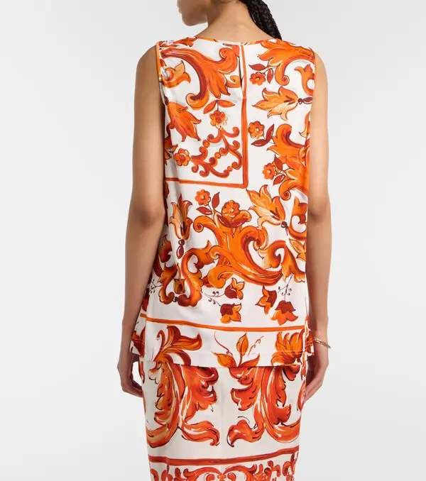 Dolce & Gabbana Majolica Print Tank Top