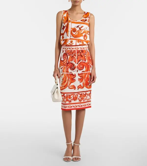 Dolce & Gabbana Majolica Print Tank Top