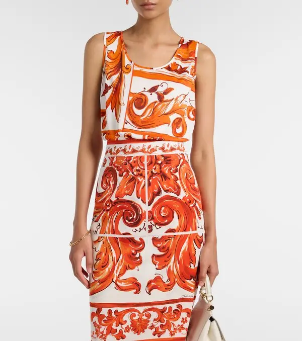 Dolce & Gabbana Majolica Print Tank Top