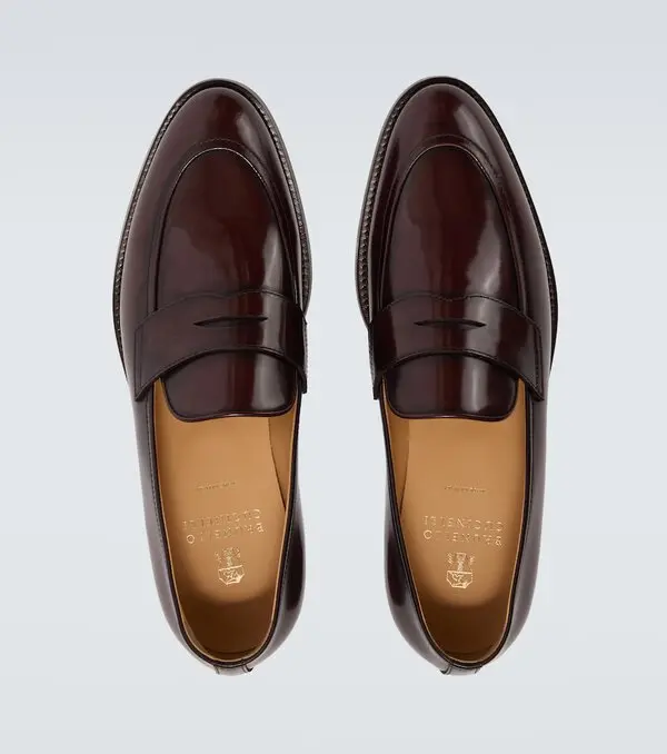 Brunello Cucinelli Leather Penny Loafers