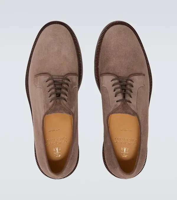 Brunello Cucinelli Suede Derby Shoes - Grey