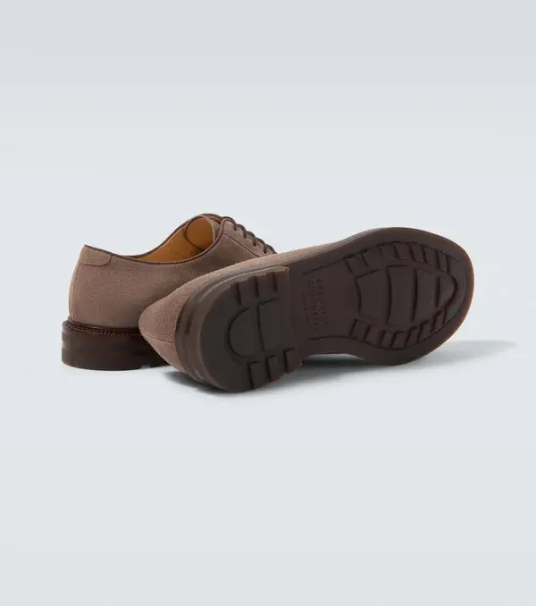 Brunello Cucinelli Suede Derby Shoes - Grey