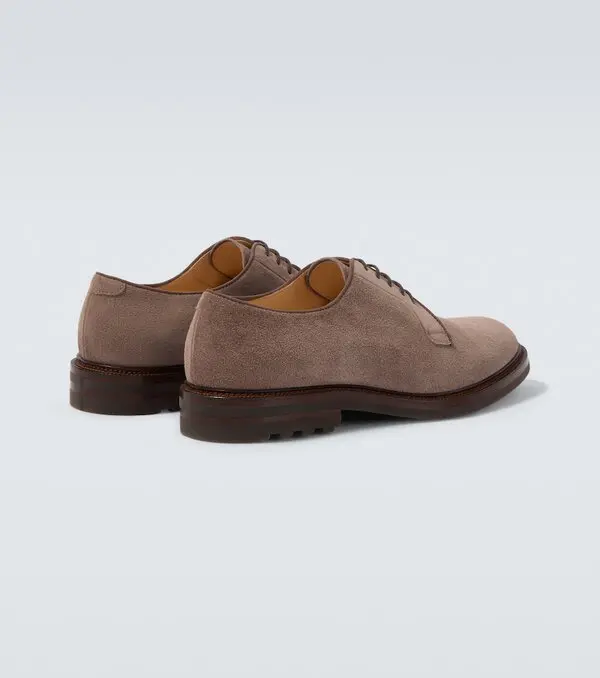 Brunello Cucinelli Suede Derby Shoes - Grey