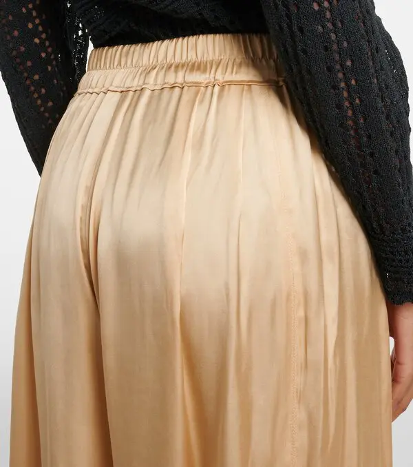 Isabel Marant Étoile Nolia Satin Wide-leg Pants - Gold