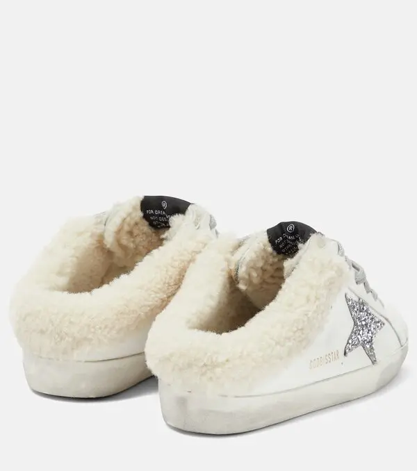 GOLDEN GOOSE Super-star Shearling-lined Mules
