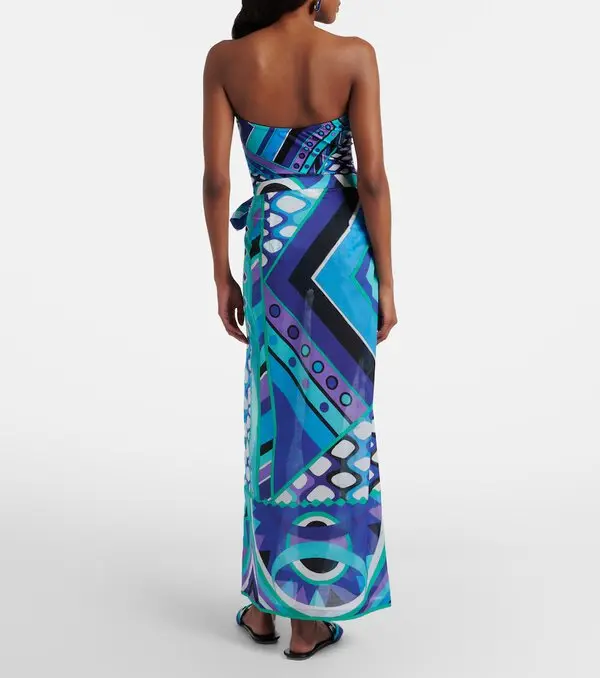 Emilio Pucci Vivara Cotton Beach Cover-up - Blue