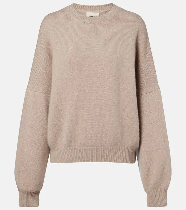 Khaite Margaux Oversized Cashmere Sweater - Beige