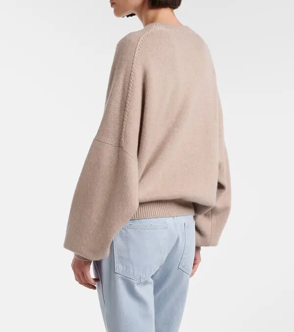 Khaite Margaux Oversized Cashmere Sweater - Beige