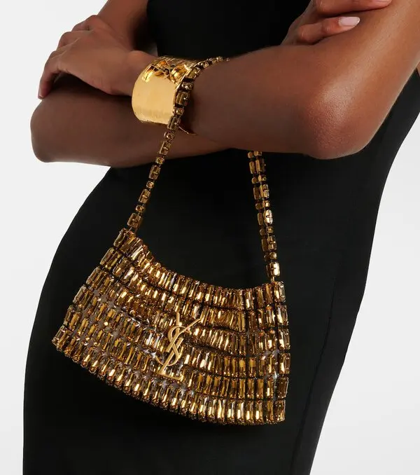 Saint Laurent Evening Embellished Shoulder Bag