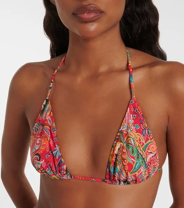 Etro Paisley Print Triangle Bikini Set - Multicoloured