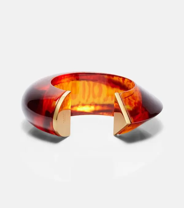 Alaïa Resin Leopard-print Cuff Bracelet