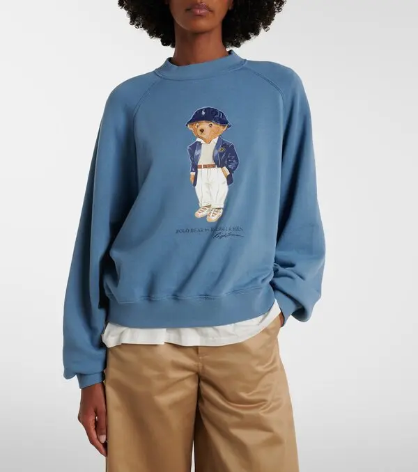 Polo Ralph Lauren Polo Bear Cotton-blend Sweatshirt - Blue