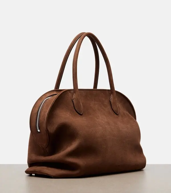 THE ROW Agnes Leather Tote Bag - Brown