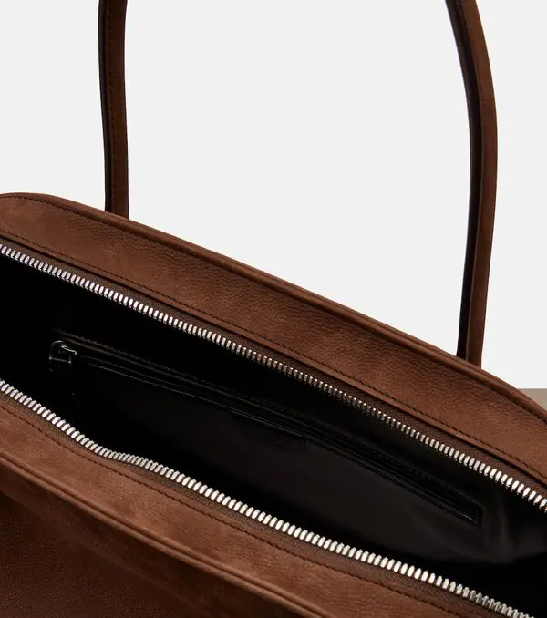 THE ROW Agnes Leather Tote Bag - Brown