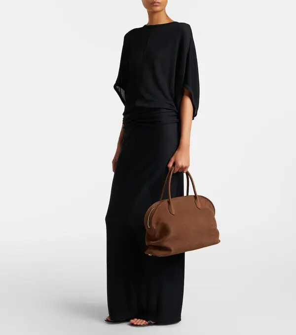 THE ROW Agnes Leather Tote Bag - Brown