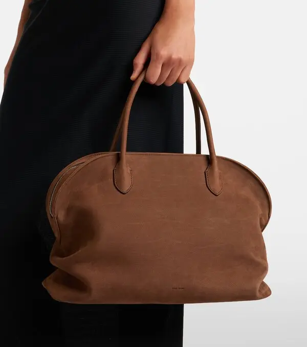THE ROW Agnes Leather Tote Bag - Brown