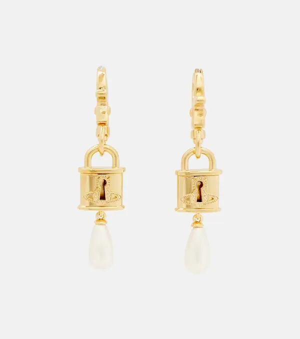 VIVIENNE WESTWOOD Celestia Small Drop Earrings - White