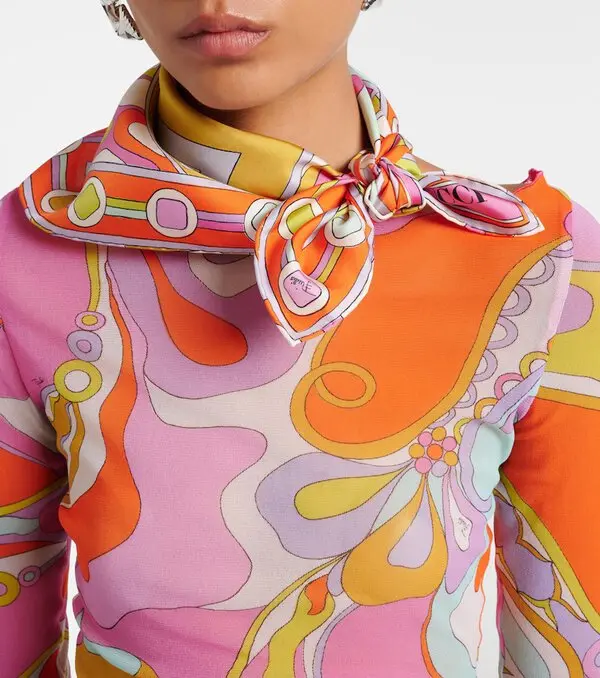 Emilio Pucci Vivara Silk Twill Scarf