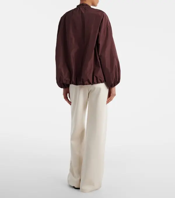 Max Mara Cotton-blend Jersey Wide-leg Sweatpants - White