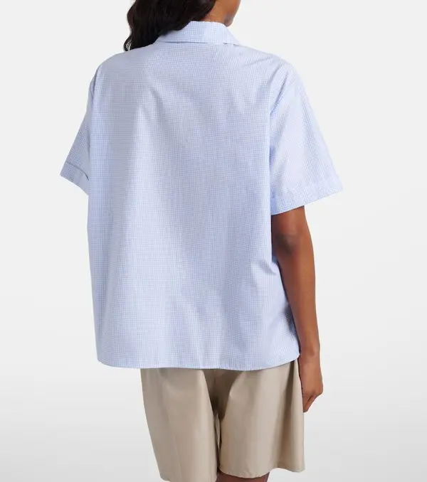 Miu Miu Gingham Cotton Poplin Shirt