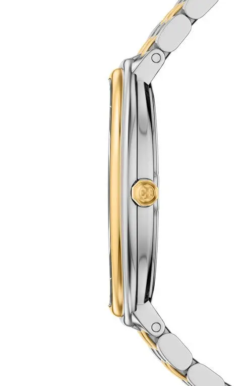 Tory Burch The Oval Elongated Bracelet Watch - Two Tone