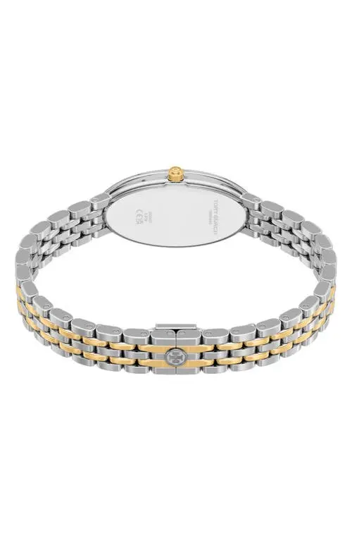 Tory Burch The Oval Elongated Bracelet Watch - Two Tone
