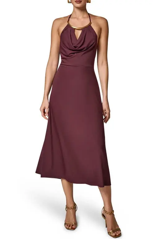 Donna Karan New York Halter Midi Dress - Prune