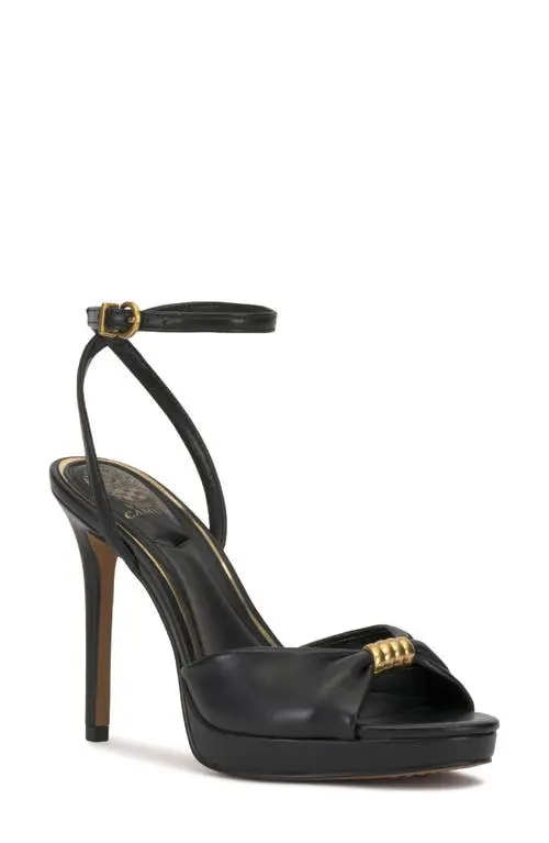 Vince Camuto Neala Ankle Strap Stiletto Sandal - Black