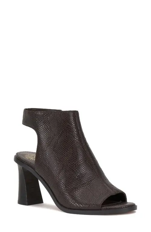 Vince Camuto Peep Toe Block Heel Sandal - Brown Multi