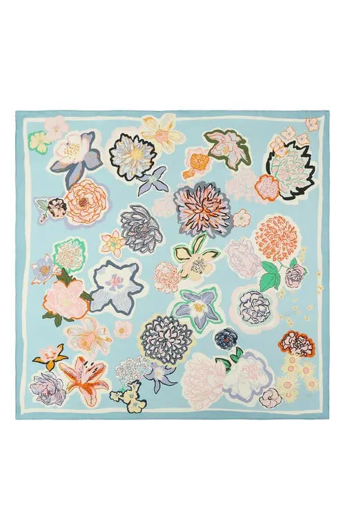 Kate Spade New York Garden Floral Silk Square Scarf