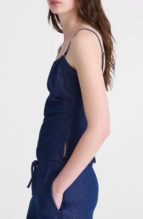 Madewell Denim Ruched Square Neck Camisole