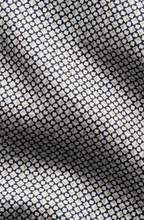 Eton Regular Fit Microprint Signature Cotton Twill Dress Shirt - Navy