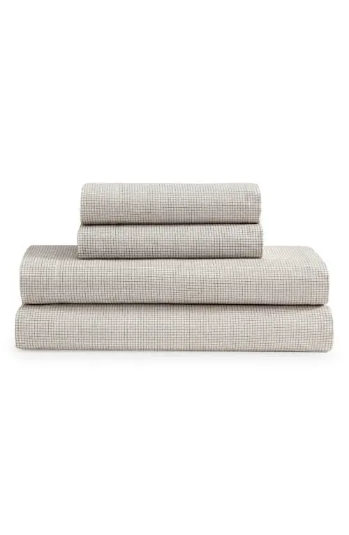 Calvin Klein Broken Grid 200 Thread Count Cotton Percale Sheet Set