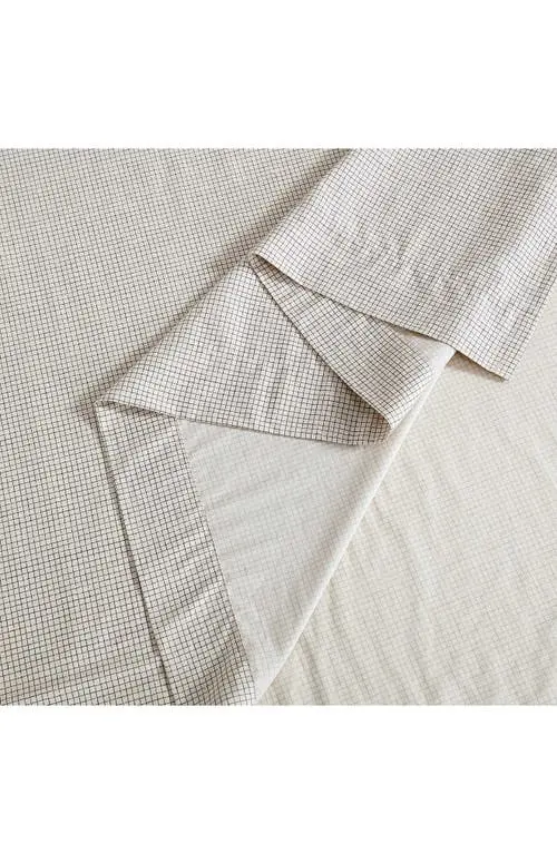 Calvin Klein Broken Grid 200 Thread Count Cotton Percale Sheet Set