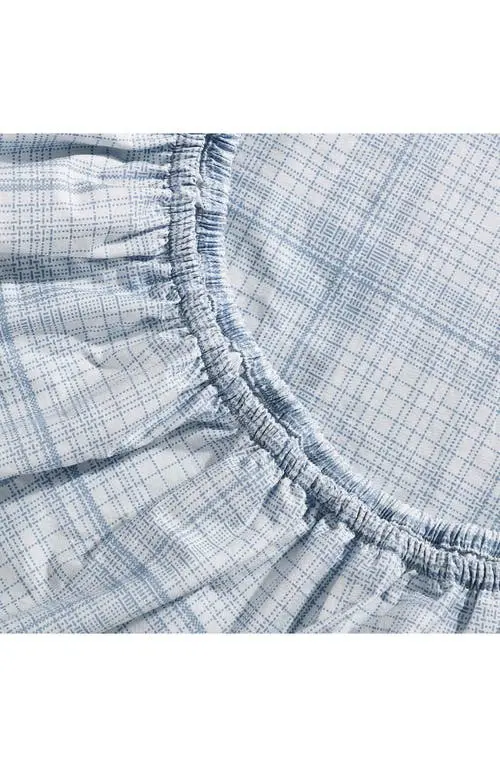 Calvin Klein Multi Grid 200 Thread Count Cotton Percale Sheet Set