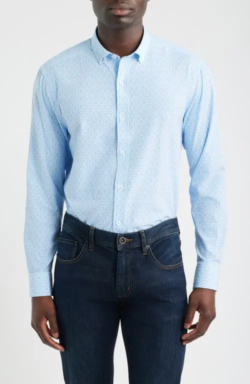 Johnston & Murphy Xc+™ Football Print Performance Button-down Shirt