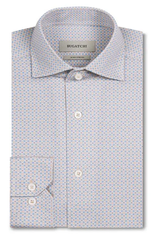 Bugatchi Devon Ooohcotton® Geo Print Button-up Shirt - Sand