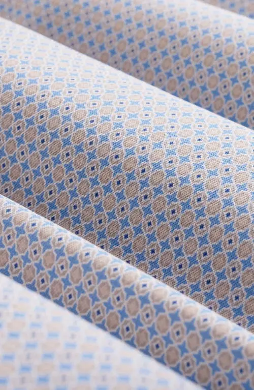 Bugatchi Devon Ooohcotton® Geo Print Button-up Shirt - Sand