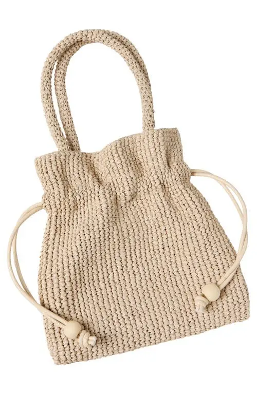 LOEFFLER RANDALL Kylie Raffia Drawstring Pouch